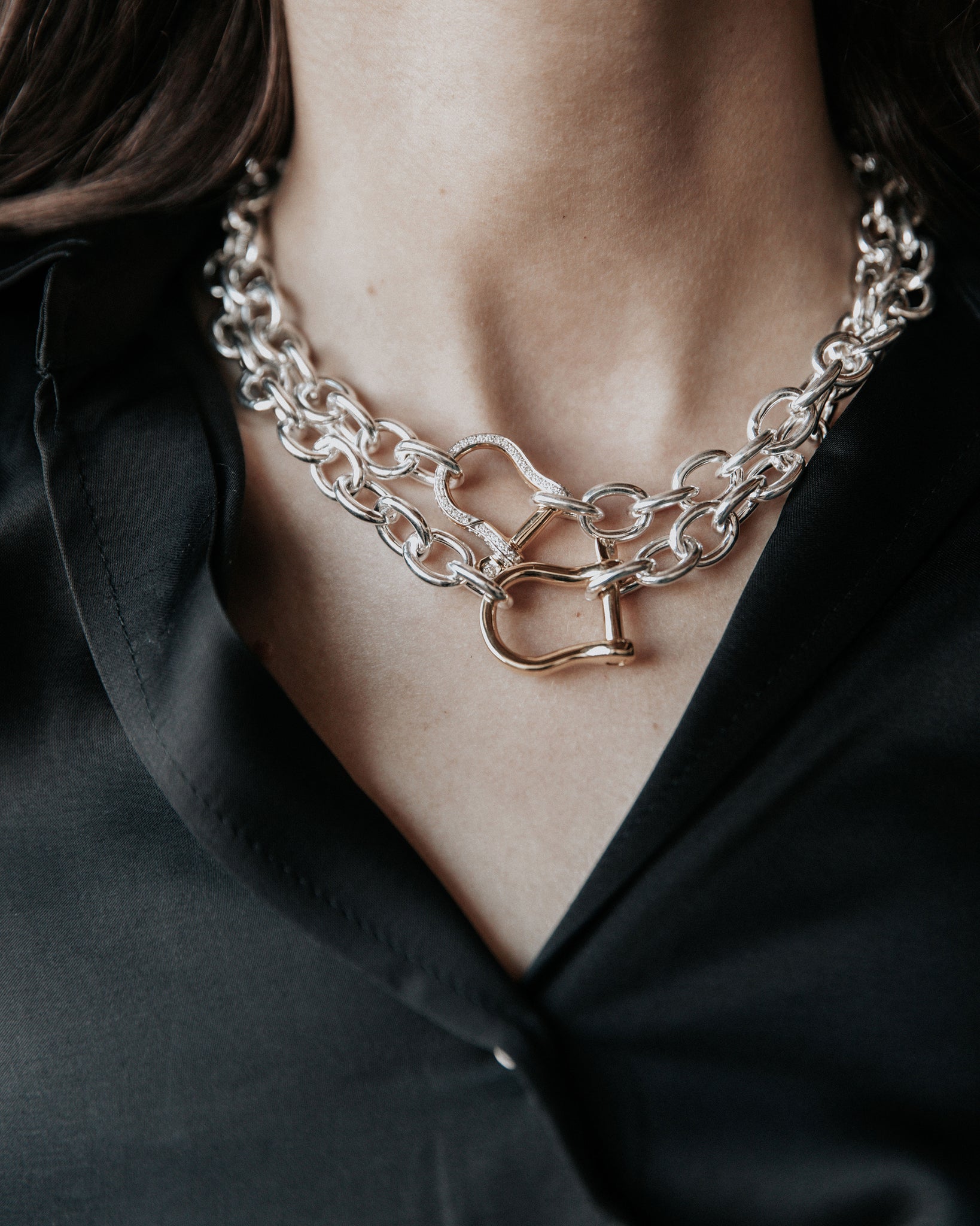 Shackle Chain Necklace | Gold | Vincent Peach Fine Jewelry