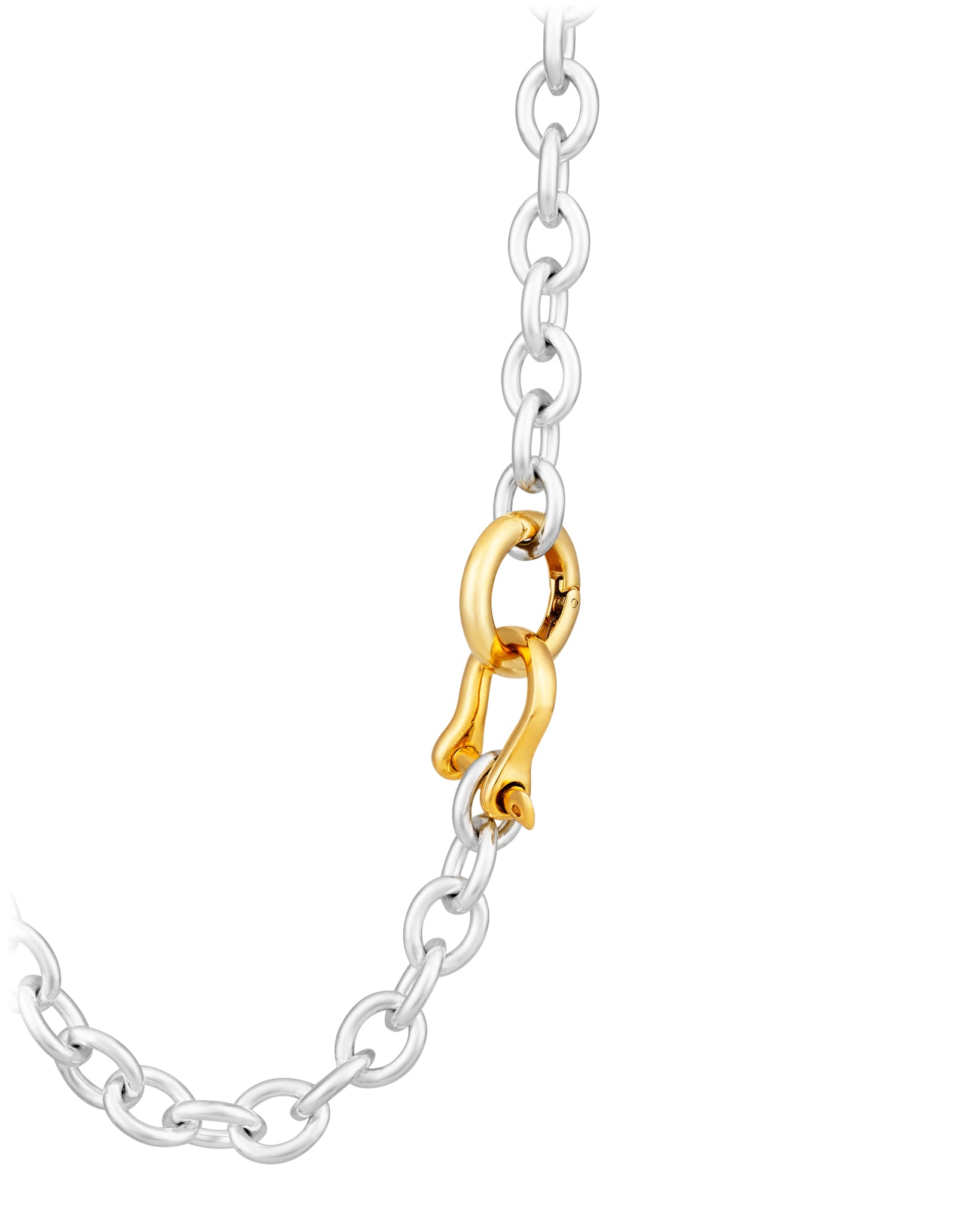 Petite Shackle Chain Necklace | Gold | Vincent Peach Fine Jewelry